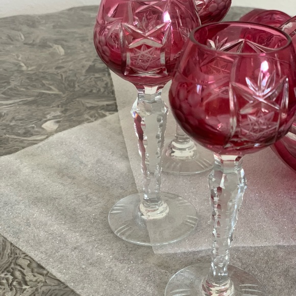 imperlux | Dining | Vintage Imperlux Cranberry Colored Crystal Decanter ...